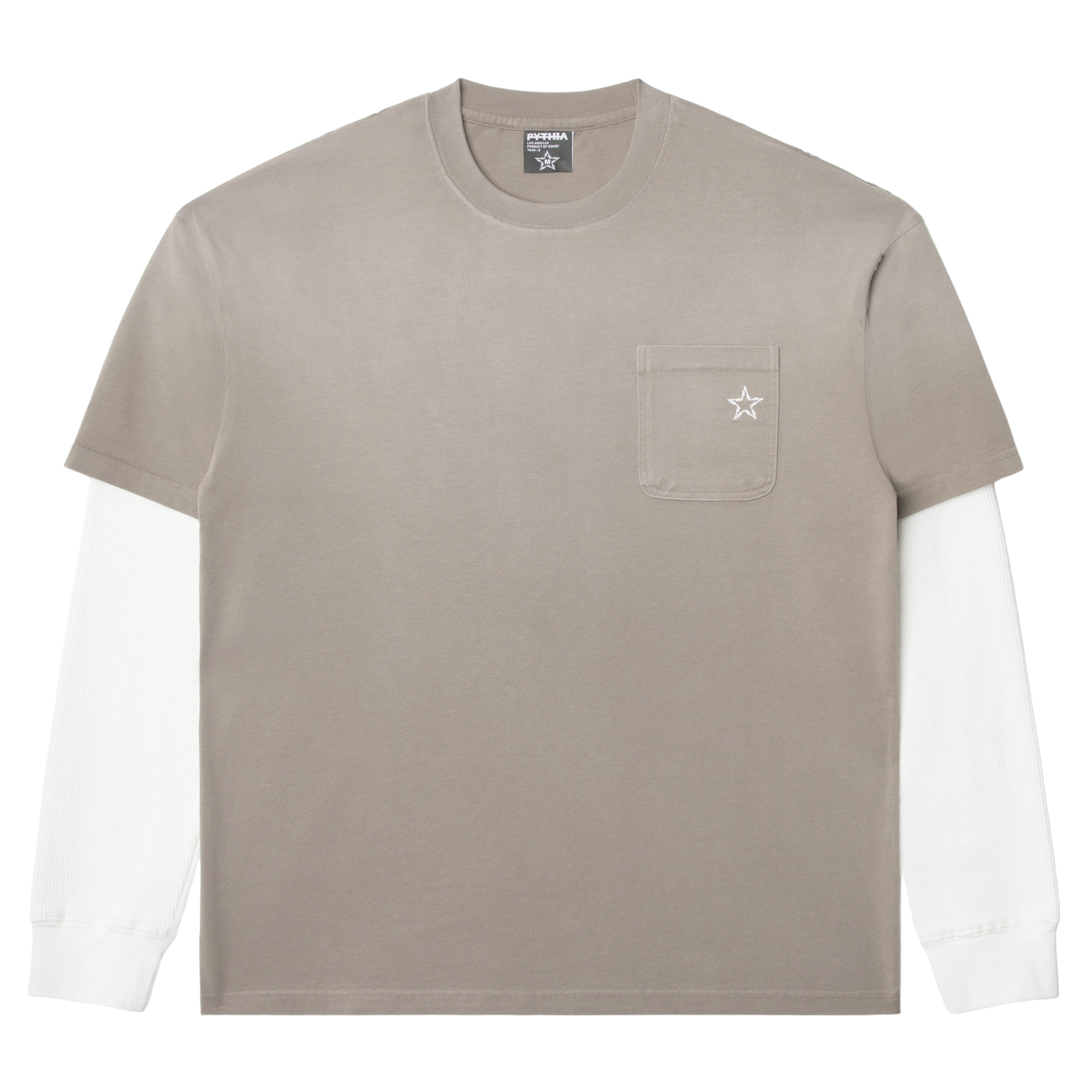 TWOFER WAFFLE TEE - GREY – PYTHIA