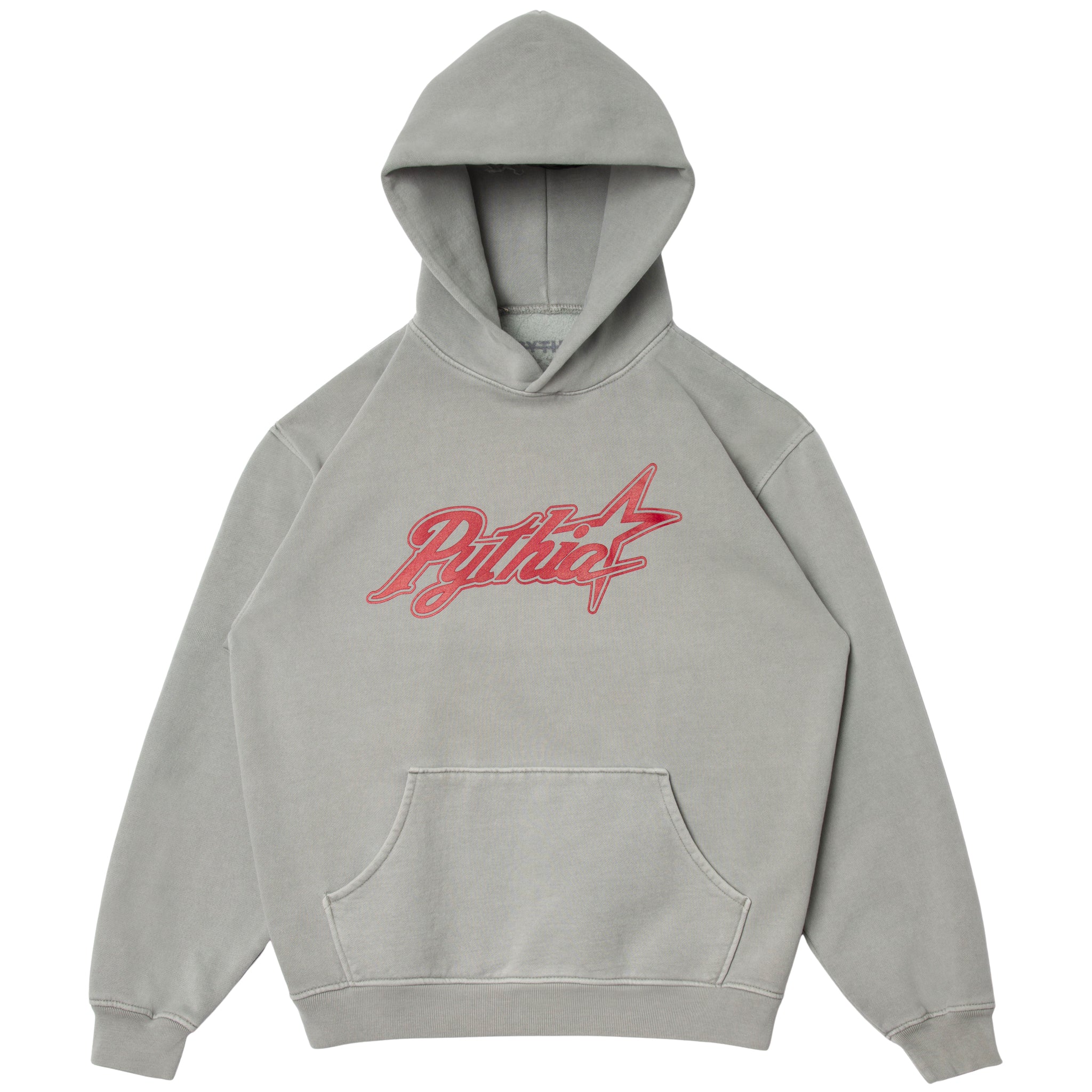 CURSIVE LOGO HOODIE - CEMENT – PYTHIA