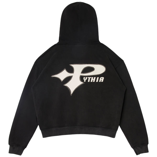 CURSIVE LOGO HOODIE - WASHED BLUE – PYTHIA