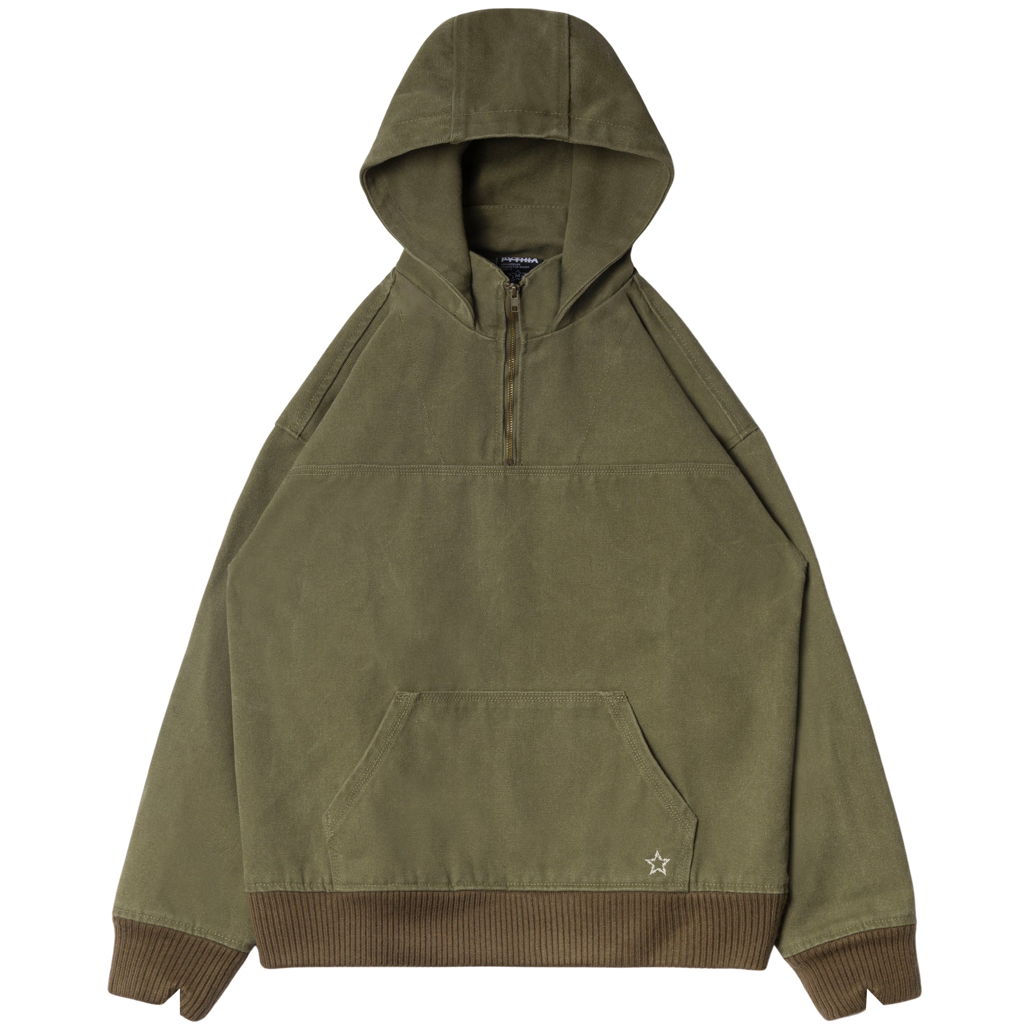 CANVAS WORK JACKET - OLIVE – PYTHIA